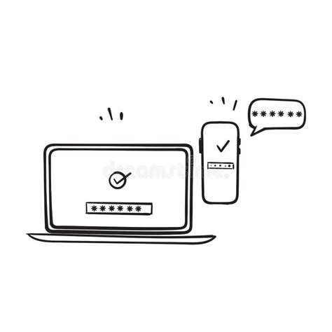 Hand Drawn Doodle Two Factor Authentication And Verification