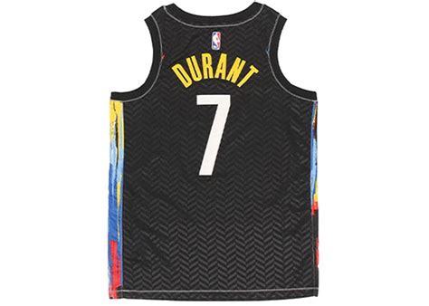 Nike Nba Brooklyn Nets Durant City Edition Jersey Black Mens Us
