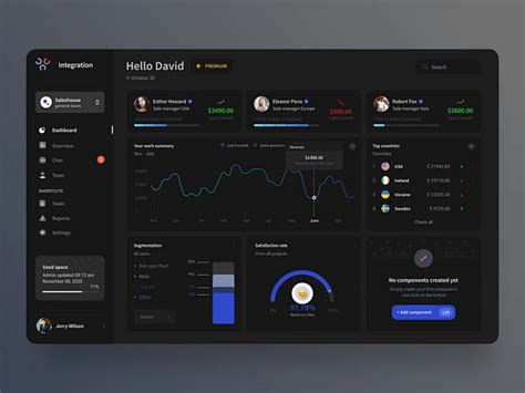 12款深色夜间模式网页ui设计 花瓣网