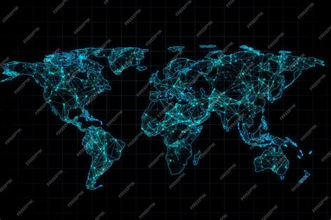 Premium Photo Global Business Communication And Network Connection Concept With Light Blue