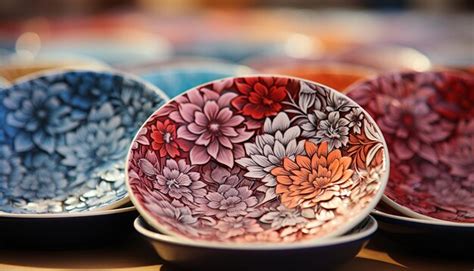 Premium Ai Image Vibrant Earthenware Collection Showcases Indigenous