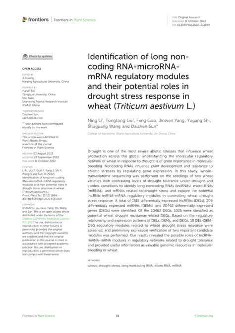 Pdf Identification Of Long Non Coding Rna Microrna Mrna Regulatory