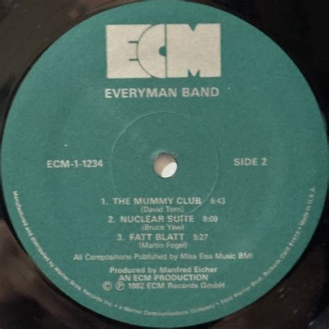 Everyman Band Everyman Band Vinyl Lp Ecm Label Us Pressing