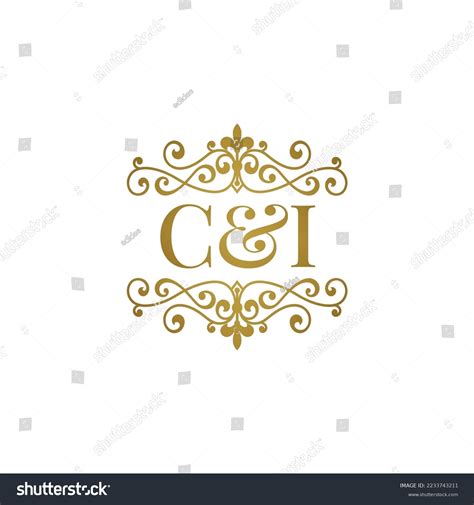 C Initials Logo Ornament Gold Letter Stock Vector Royalty Free 2233743211 Shutterstock