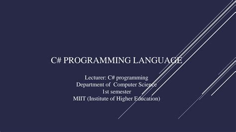 Solution C Programming Language Net Framework Studypool