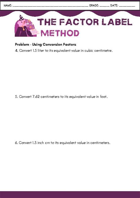 The Factor Label Method By Chemandtechnology Tpt