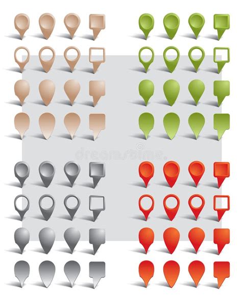 Set Pointers Maps Vector Illustration Stock Vector Illustration Of