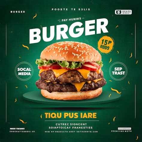 A Poster For Burgers With The Words Burgers On It Premium Ai Generated Image