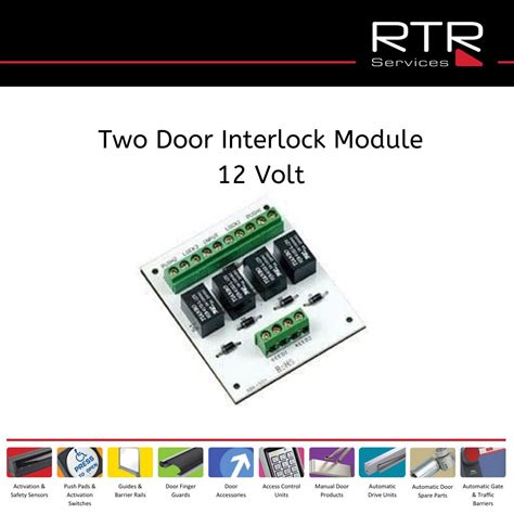Two Door Interlock Module 12 Volt Control 2 Doors For Interlocking With 2 Separate Inputs