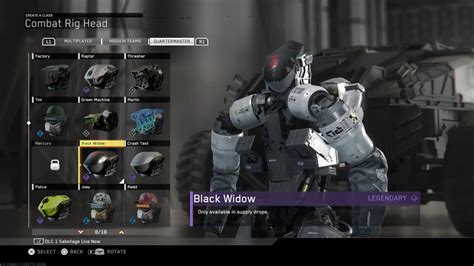 Infinite Warfare Synaptic Black Widow Combat Rig Body Youtube