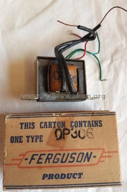 Output Transformer OP Radio Part Ferguson Transformers Pty Ltd Radiomuseum Org