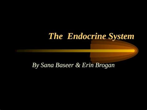 ppt the endocrine system by sana baseer and erin brogan dokumen tips