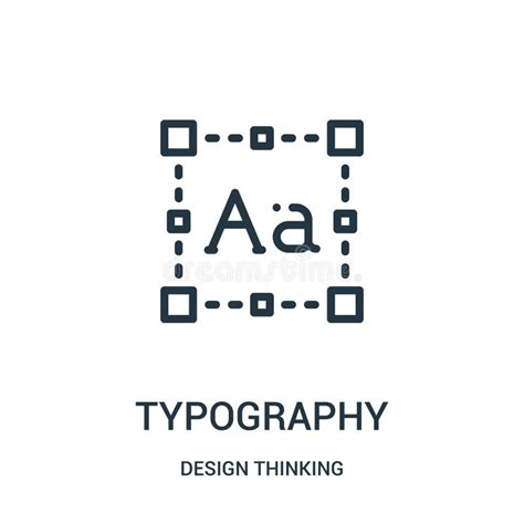 Linear Typography Icon From Creative Process Outline Collection Thin