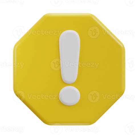 3d Exclamation Sign Warning Or Danger Risk Message Alert Problem Icon 30773000 Png