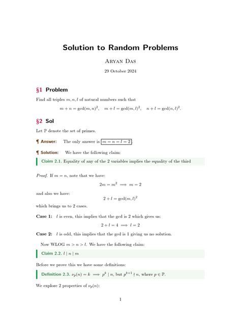 Solution To Random Problems Pdf Arithmetic Discrete Mathematics