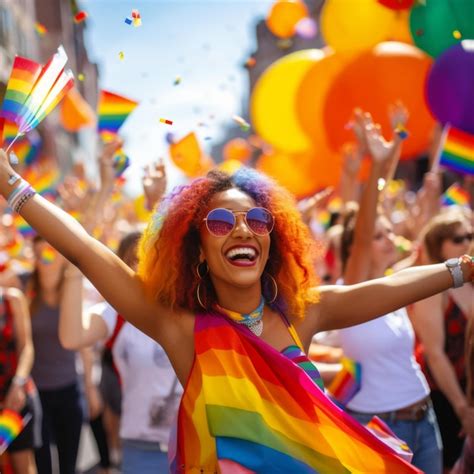 Premium Photo Stock Image Of Lgbtq Pride Parades With Colorful Floats