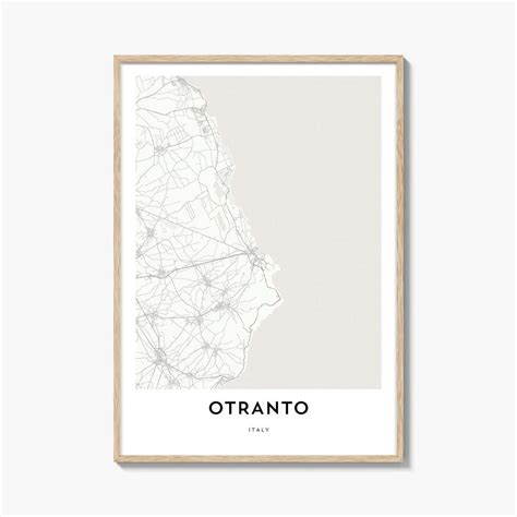 Map Of Otranto Print Otranto Map T Otranto Poster City Map
