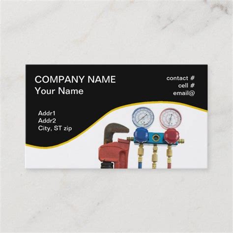 Hvac Standard Business Cards Templates Designs Artofit