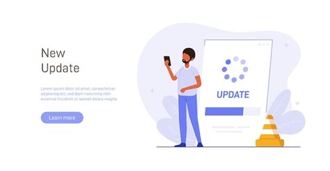 Premium Vector System Or Web Application Upgrade Procedure Concept Of Software Version Update