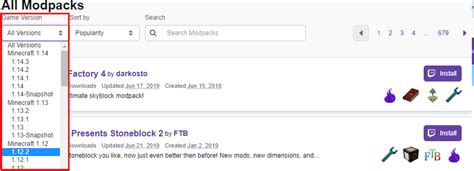FEATURE Searching By Minecraft Version Issue Gorilla Devs GDLauncher GitHub