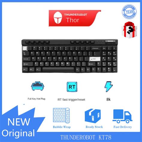 Thunderobot Kt78 Gaming Magnetic Switch Keyboard Wired Connection Full Key Hot Swap Gaming