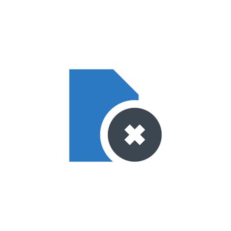 Delete File Generic Blue Icon