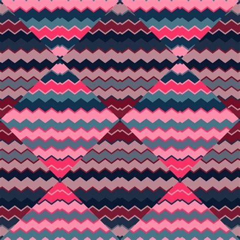 Premium Vector Creative Zig Zag Wave Seamless Pattern Hand Drawn