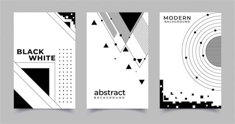 Premium Vector Set Of Abstract Creative Backgrounds In Minimal Trendy Style Illustration