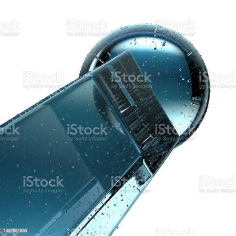 격리 된 투명 크리스탈과 같은 기하학 컨테이너 추상 차가운 얼음 우아한 현대 3d 렌더링 디자인 재료 0명에 대한 스톡 사진 및 기타 이미지 Istock