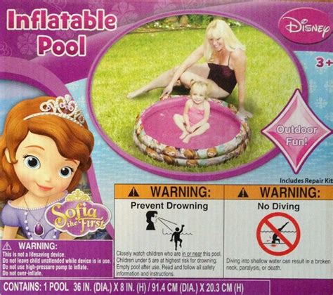 Upd Sofia 2 Ring Inflatable Pool Inflatable Pool Sofia The First