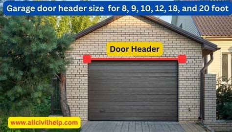 What Size Header Do I Need For And Garage Door