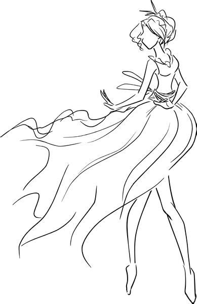 طراحی دستی اسکیس دختر جوان مد روز طرح لایه باز وکتور عکس با کیفیت و