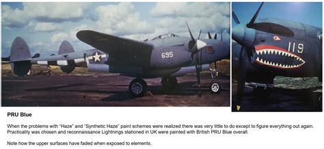 Pru Blue Fading Phenomenon Aircraft Wwii