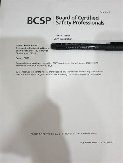 Csp Bcsp Passed Bcspusa Naeem Ahmed Csp Cmiosh 112 Comments