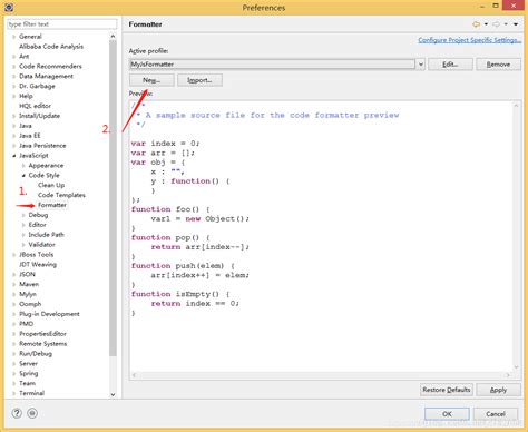 Eclipse中格式化js代码，html代码，java代码eclipse格式化js代码 Csdn博客