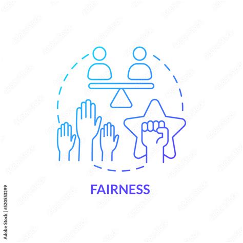 Fairness Blue Gradient Concept Icon Organizational Ethics Element
