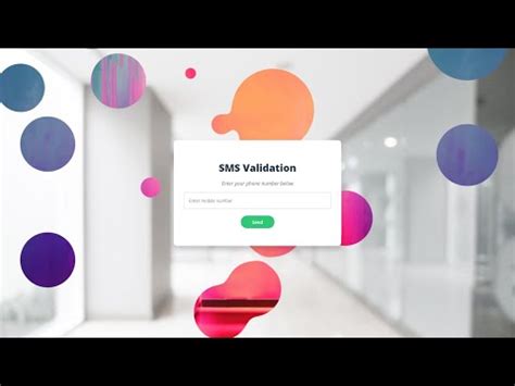 OTP Verfication Html Template With SVG Bubble Animation Css Transition