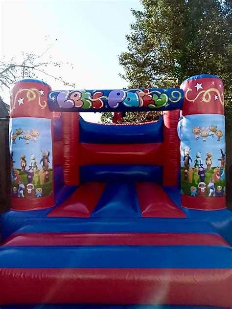 Red And Blue Small Castle Cbeebies Bouncy Bees Bouncy Castle Hire