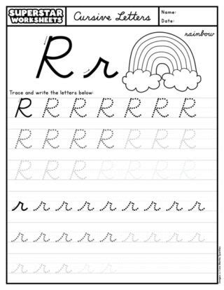 Cursive R Superstar Worksheets
