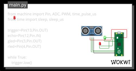 Ultrasonicpy Wokwi Esp32 Stm32 Arduino Simulator