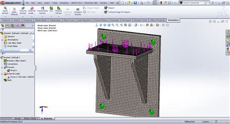 Tutorial Analysis Of Bracket In Solidworks Simulation Grabcad Tutorials