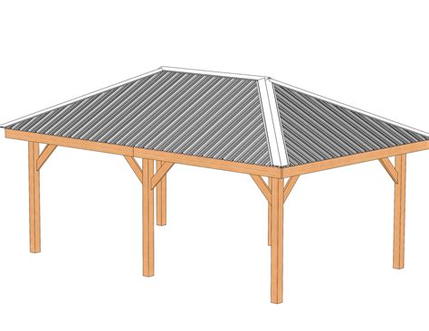12 X 20 Hip Roof Gazebo Building Plans Metal Roof Etsy Australia