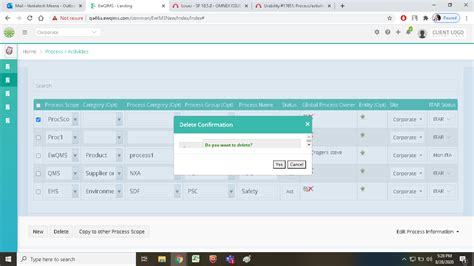 Usability 17651 Process Activities Delete Conformation Ui Page Need To Design In Delete
