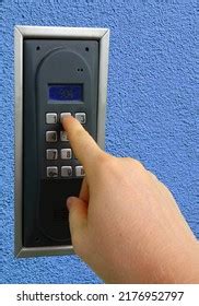 Man Enters Code Into Intercom Open Stock Photo Shutterstock