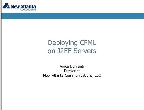 deploying cfml on j 2 ee servers vince