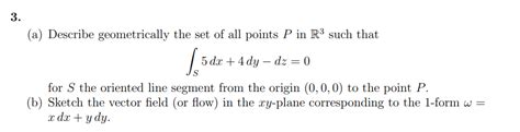 A Describe Geometrically The Set Of All Points P In