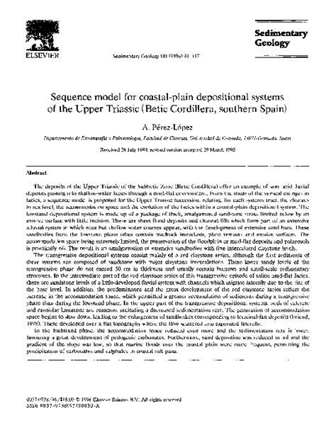 Pdf Sequence Model For Coastal Plain Depositional Systems Of The