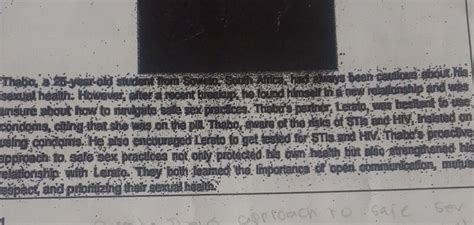 Thabos Approach To Safe Sex Studyx