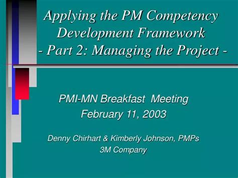 Ppt Applying The Pm Competency Development Framework Part 2