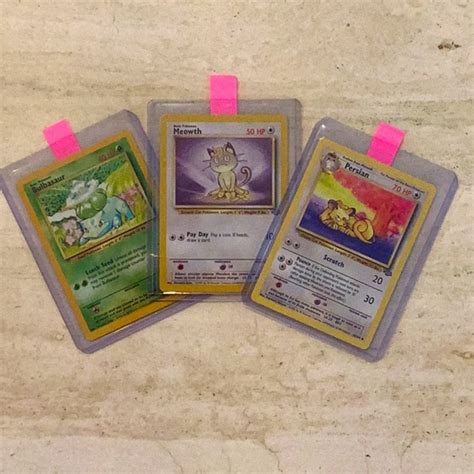 Pokemon Other Pokemon Cards 999 Meowth Bulbasaur Persian Lot Of 3